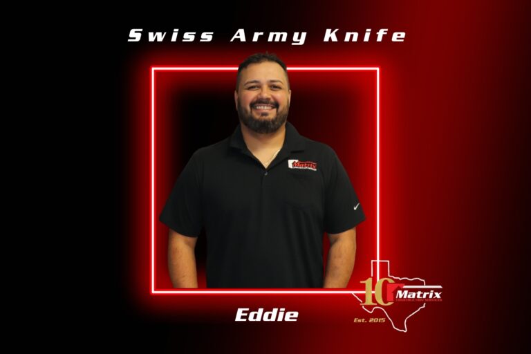 Eddie: Winner of the Matrix Swiss Army Knife Award